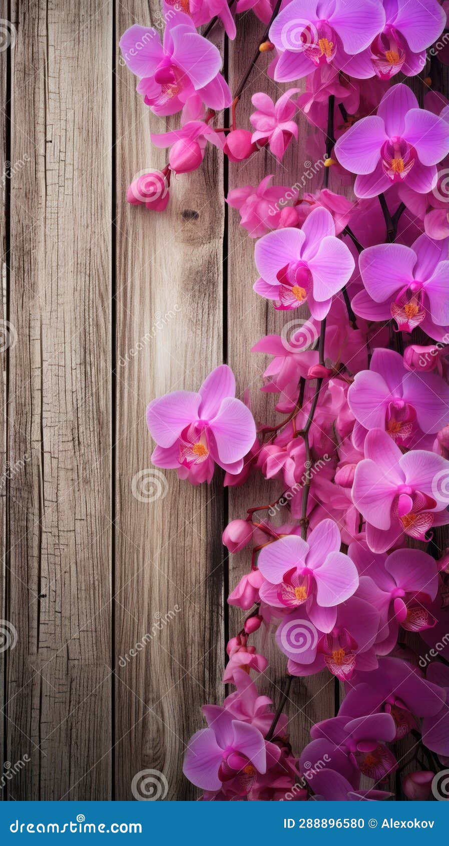 Horizontal Orchid Colored Wooden Planks Background AI Generated Stock ...