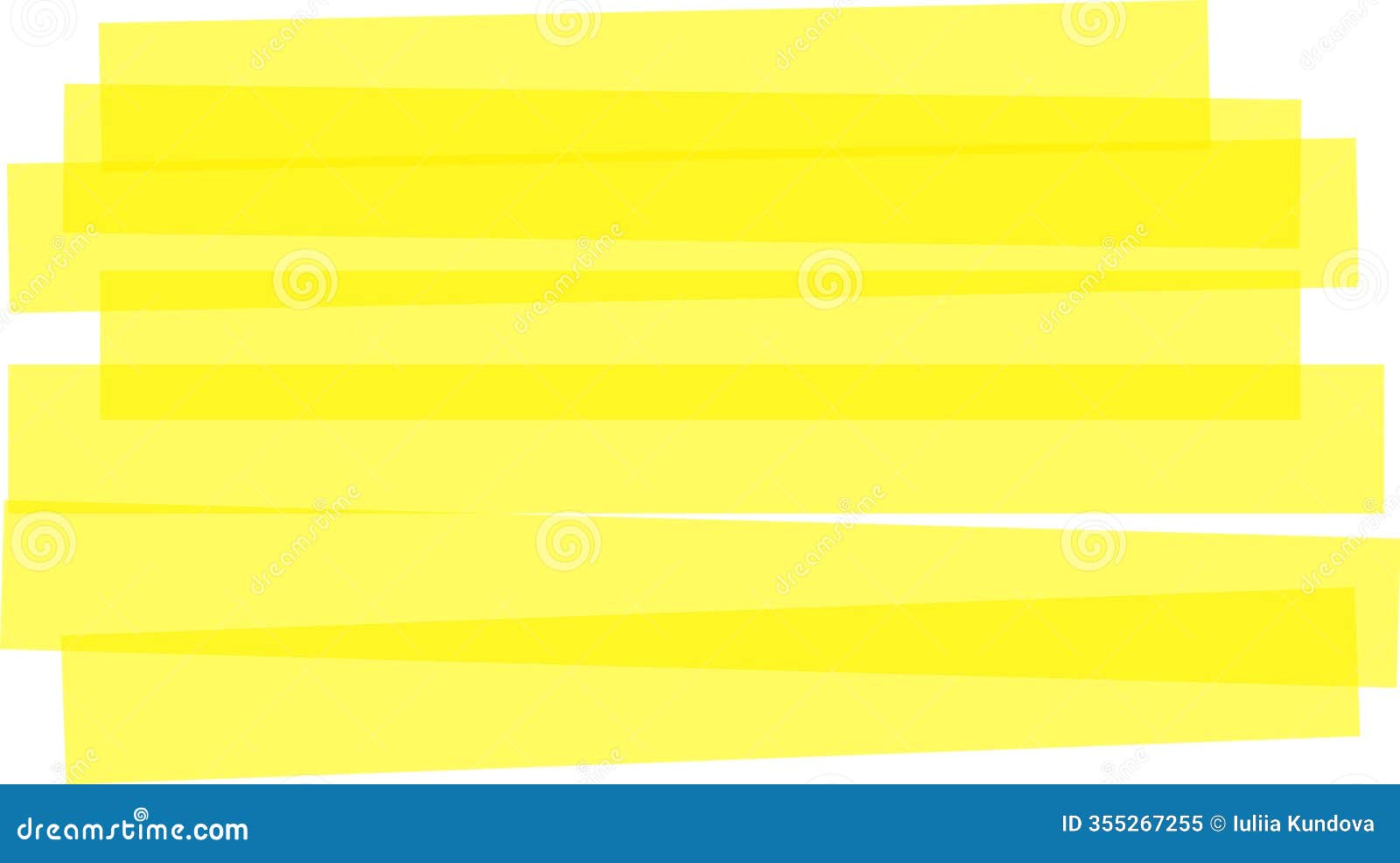 Horizontal Overlapping Strokes of Yellow Highlighter Create a Vibrant ...
