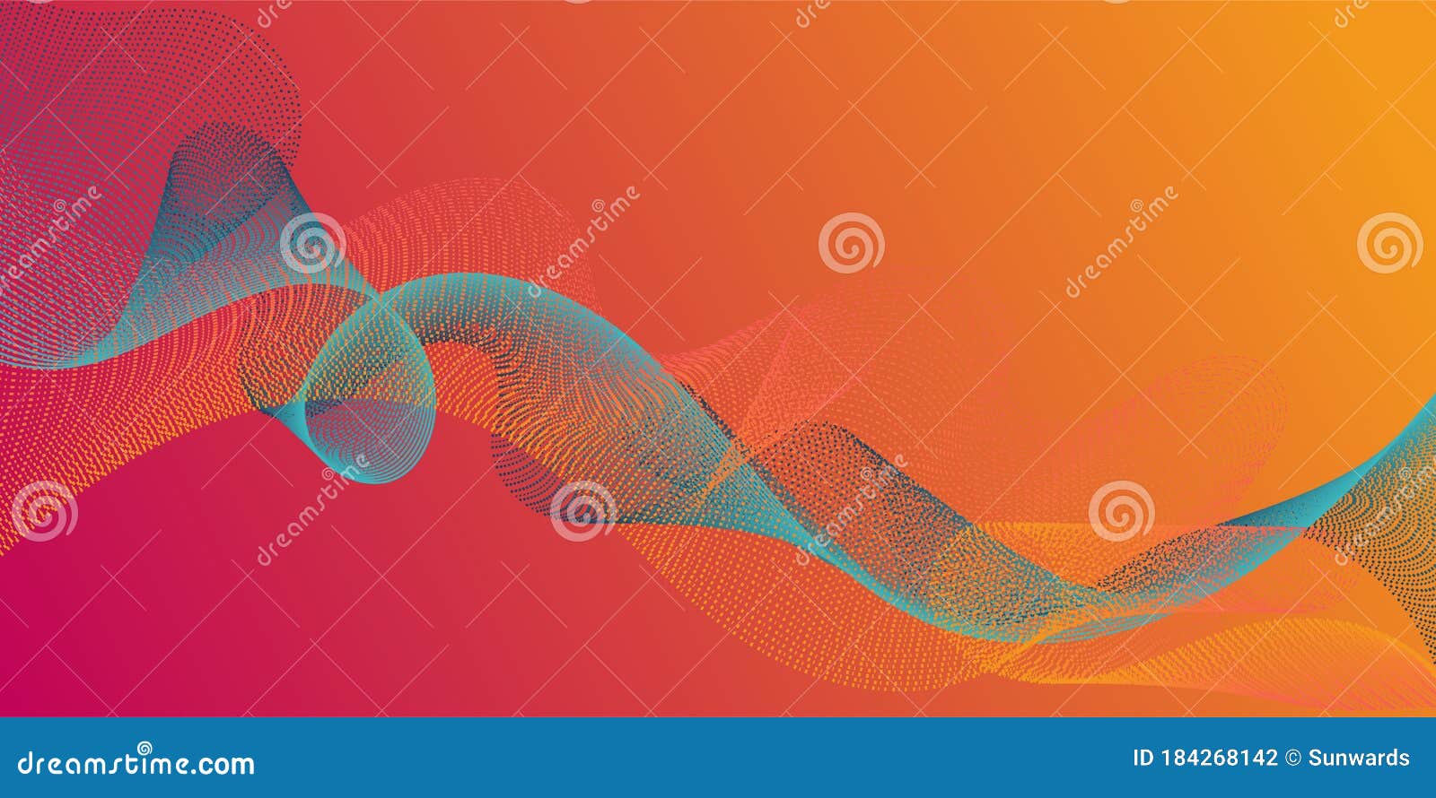 Scientific Researches Dynamic Curves Web Trendy Background. Stock ...