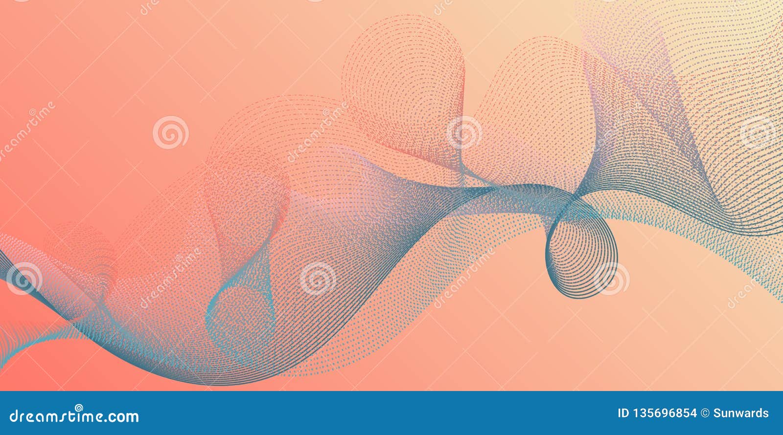 Smooth Filament Curves Motion Creative Background. Stock Vector ...