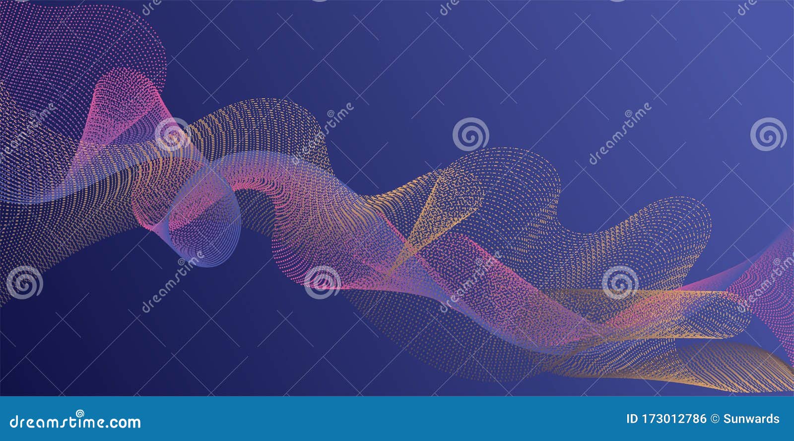 Scientific Researches Dynamic Curves Web Trendy Background. Stock ...