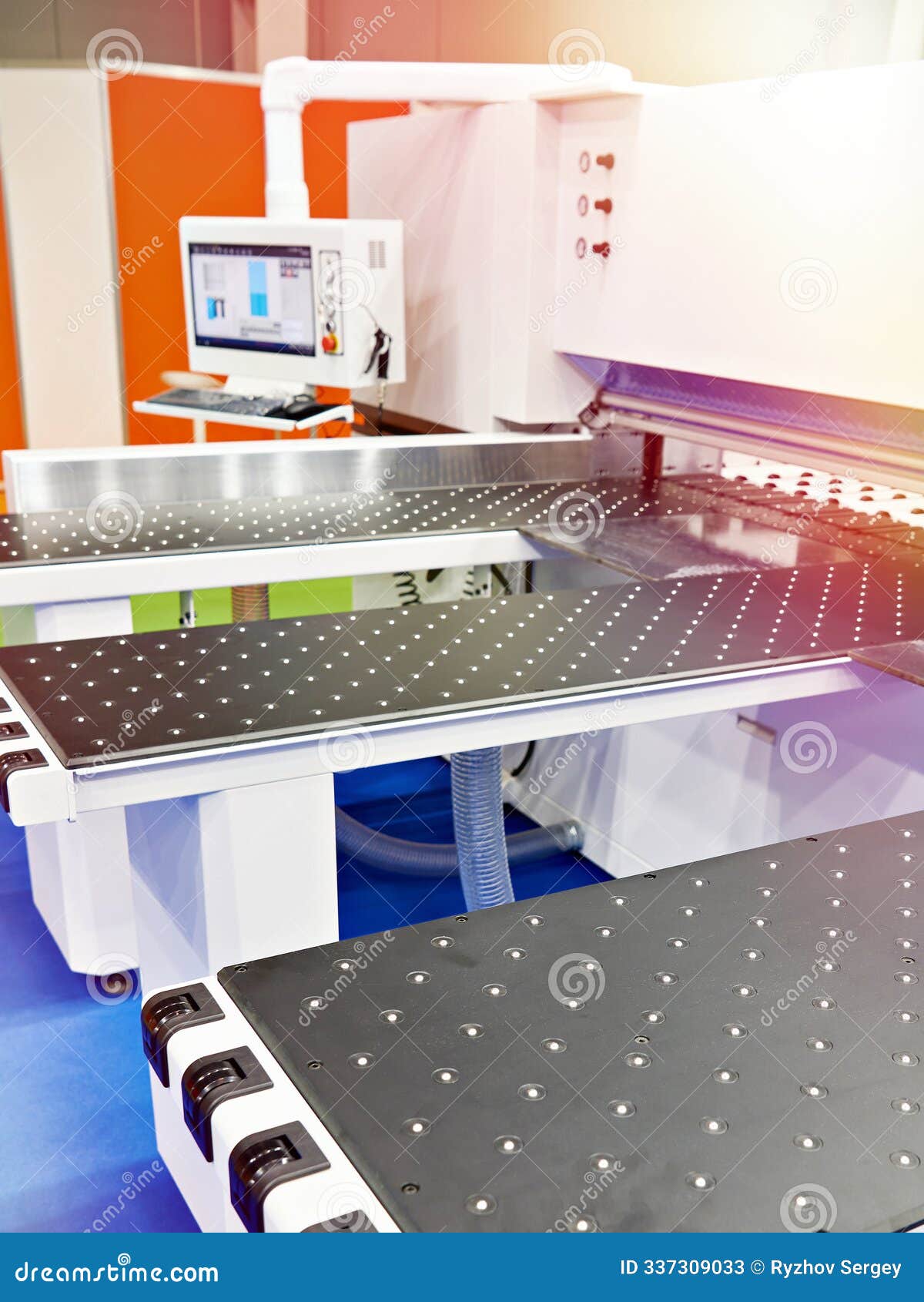 Horizontal Panel Saw Center Woodworking Stock Image - Image of process ...