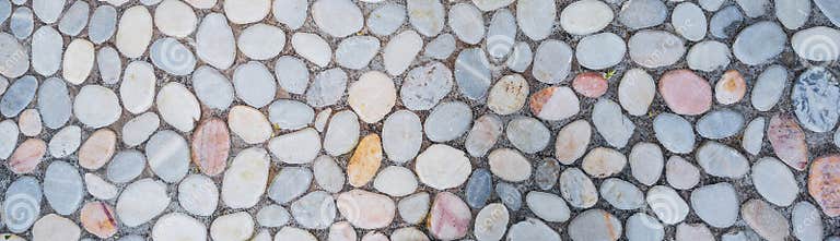 Horizontal , Panoramic Background of a Path with Pebbles Stock Photo ...