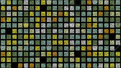 Horizontal Parallel Rows of Small Qr Codes with Moving into the Same Direction, Seamless Loop ...