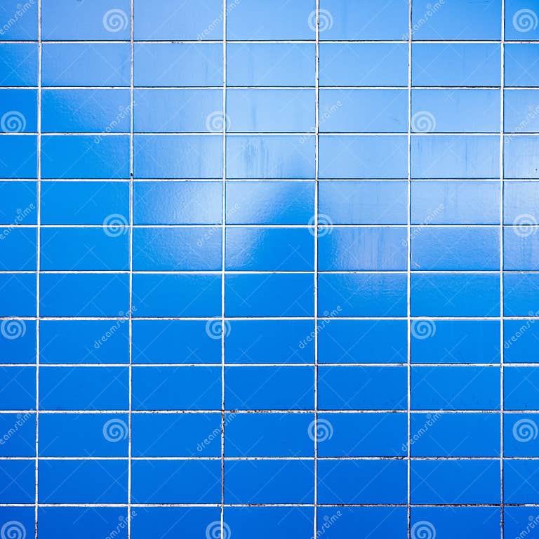 Horizontal Pattern of Bright Blue Tiles Stock Image - Image of abstract ...