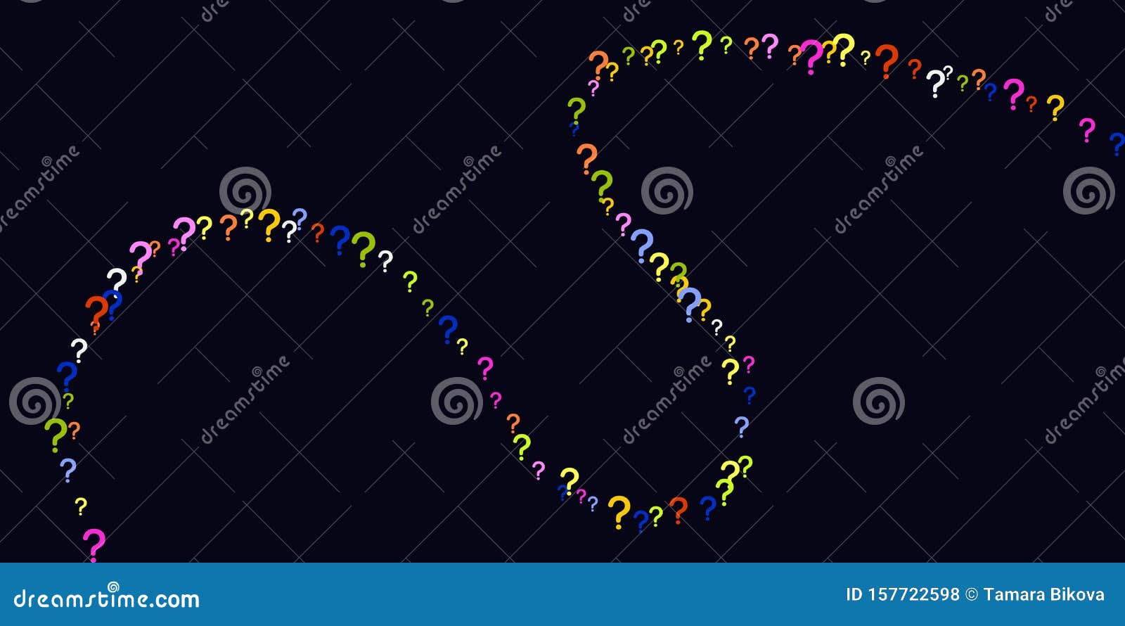 Horizontal Pattern of Question Marks Stock Illustration - Illustration ...