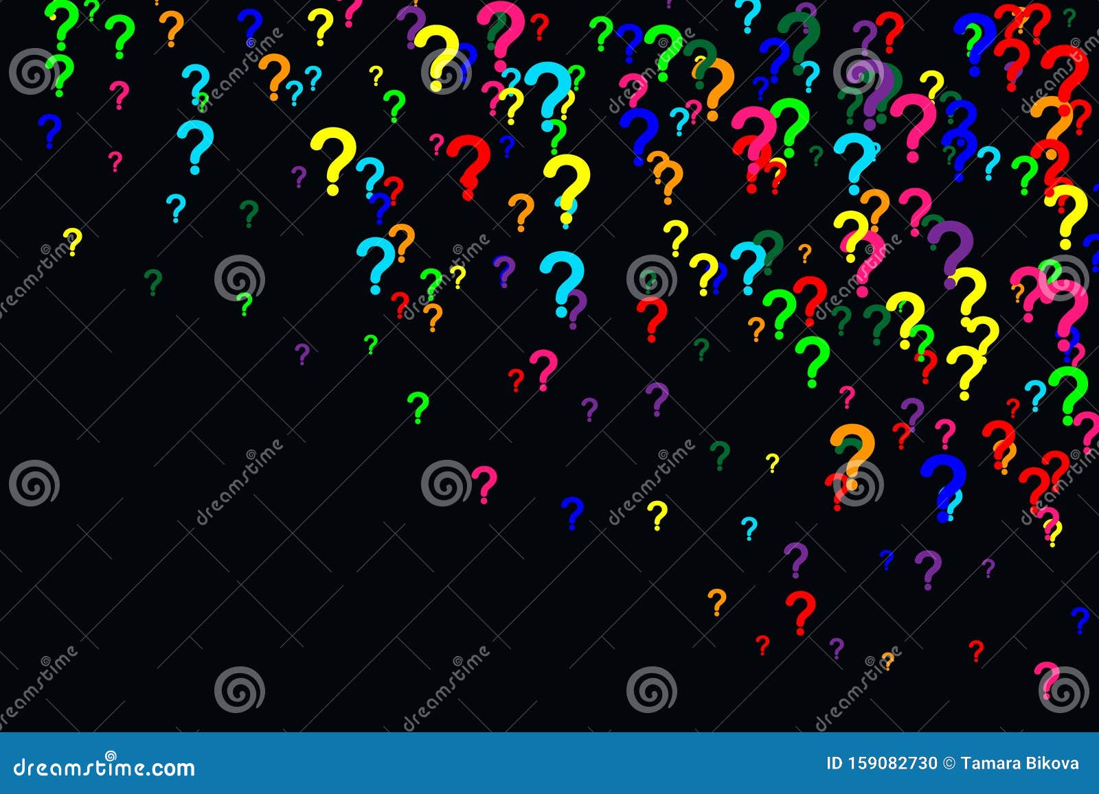 Horizontal Pattern of Question Marks Stock Illustration - Illustration ...
