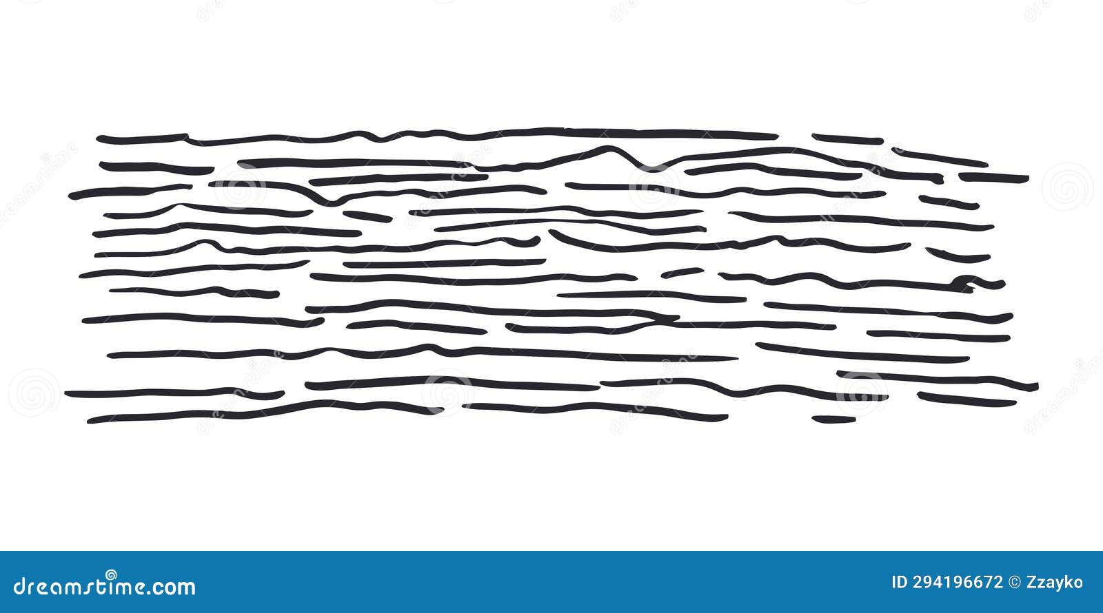 Horizontal Pattern, Texture, Line Hand Drawn. Hatch Drawing Pen Ink and ...