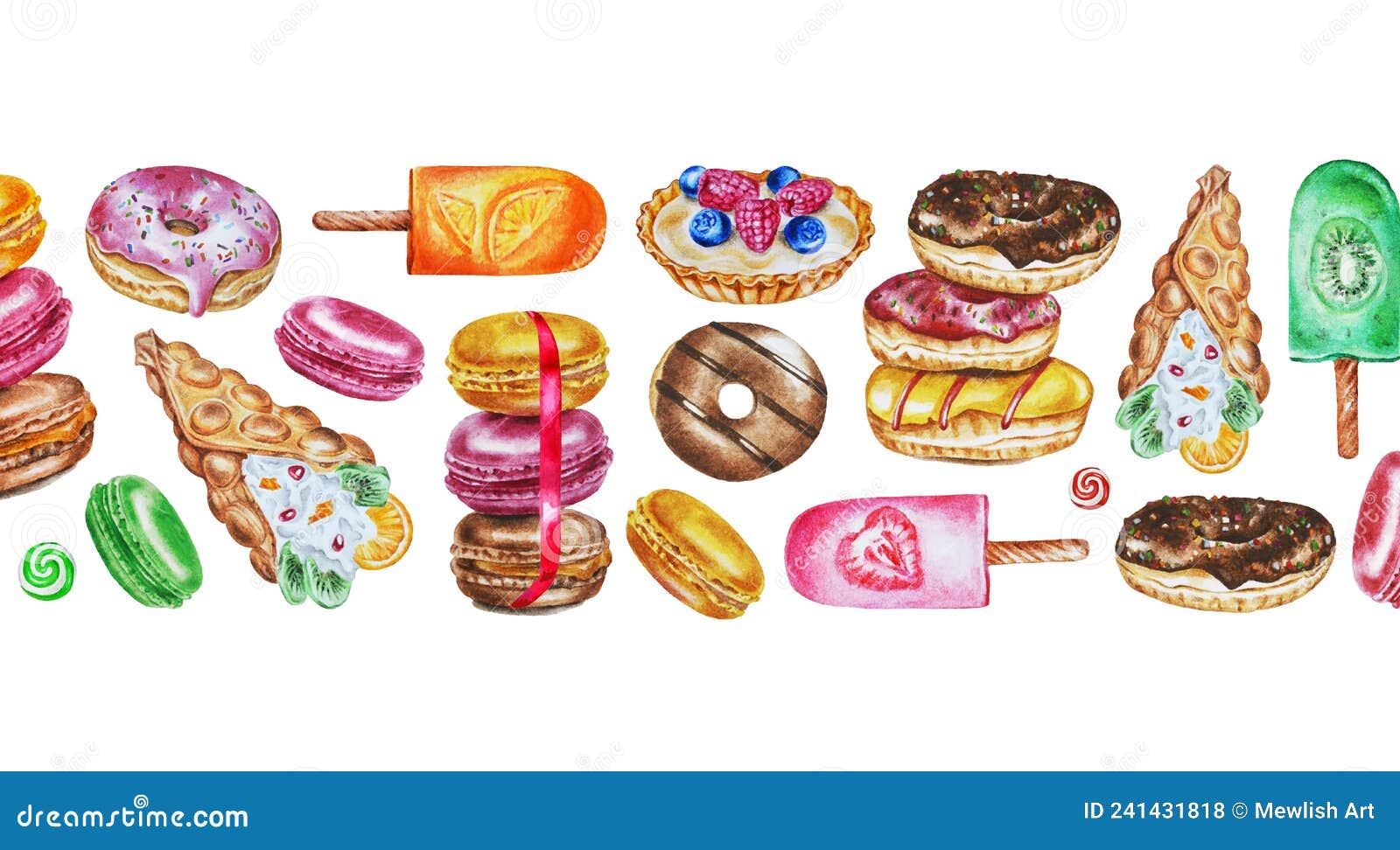 Desserts Linear Icons, Signs, Symbols Vector Line Illustration Set ...