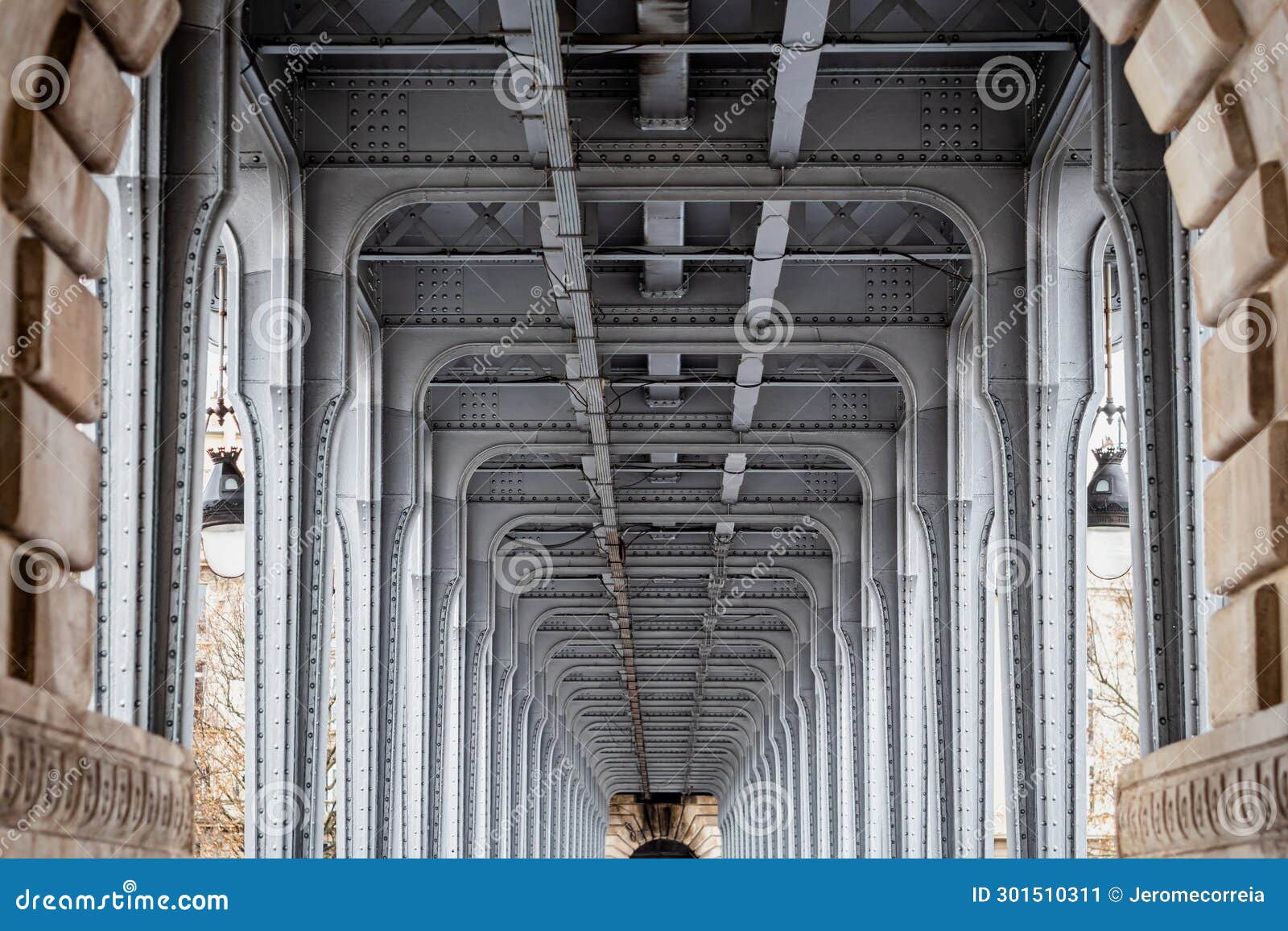 Horizontal Perspective of the Structure of the Bir Hakeim Bridge in ...