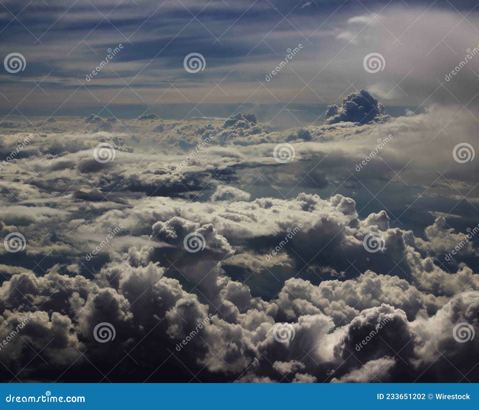 Horizontal Photo of a Beautiful Clouds As Seen from the Plane Stock ...