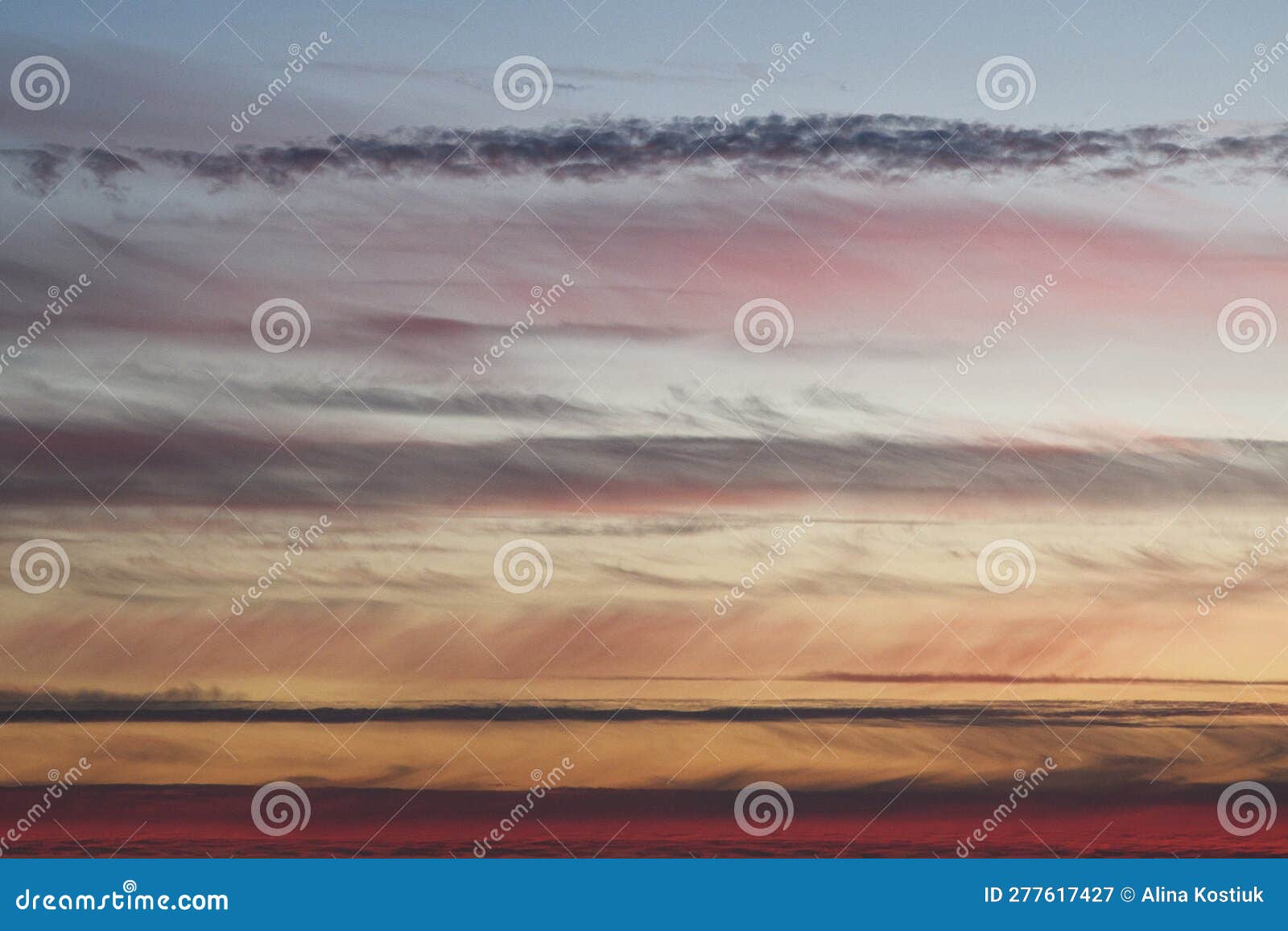 An Incredible Evening Sky. Abstraction. Horizontal Photo of Clouds at ...