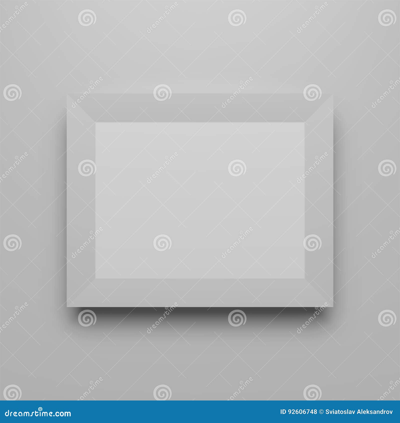 Horizontal Photo Frame Realistic Template Stock Vector - Illustration ...