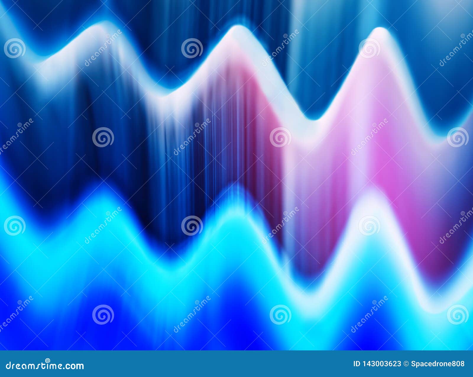 Horizontal Pink Blue Digital Wave Abstraction Background Stock ...