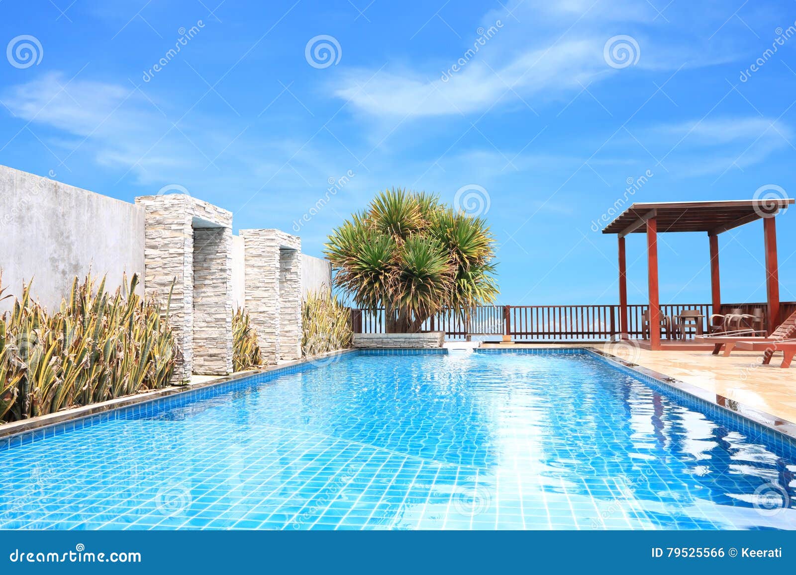 Horizontal Pool on Deck Building. Stock Photo - Image of building ...