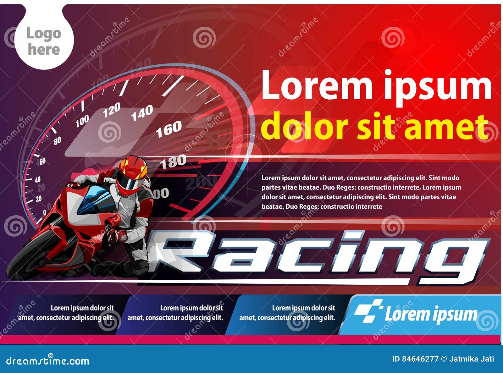 Horizontal Poster Racing stock vector. Illustration of event - 84646277