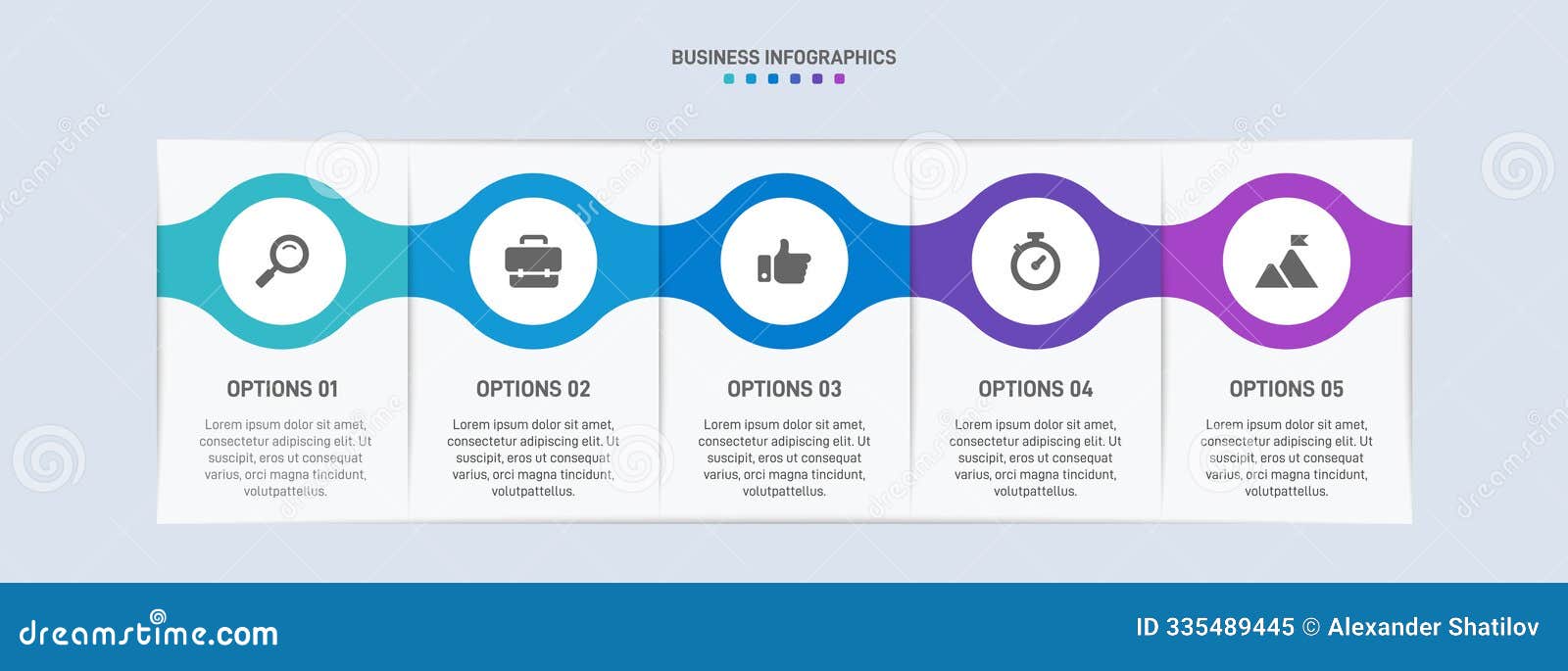 Horizontal Progress Bar Featuring 5 Arrow-shaped Elements, Symbolizing ...