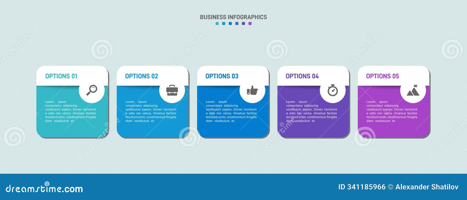 Horizontal Progress Bar Featuring 5 Arrow-shaped Elements, Symbolizing ...