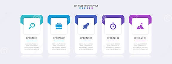 Horizontal Progress Bar Featuring 5 Arrow-shaped Elements, Symbolizing ...