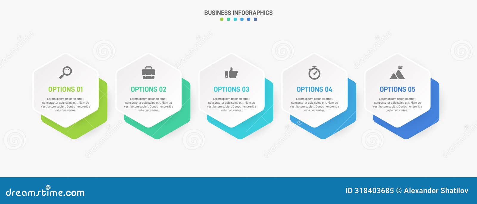 Horizontal Progress Bar Featuring 5 Arrow-shaped Elements, Symbolizing ...