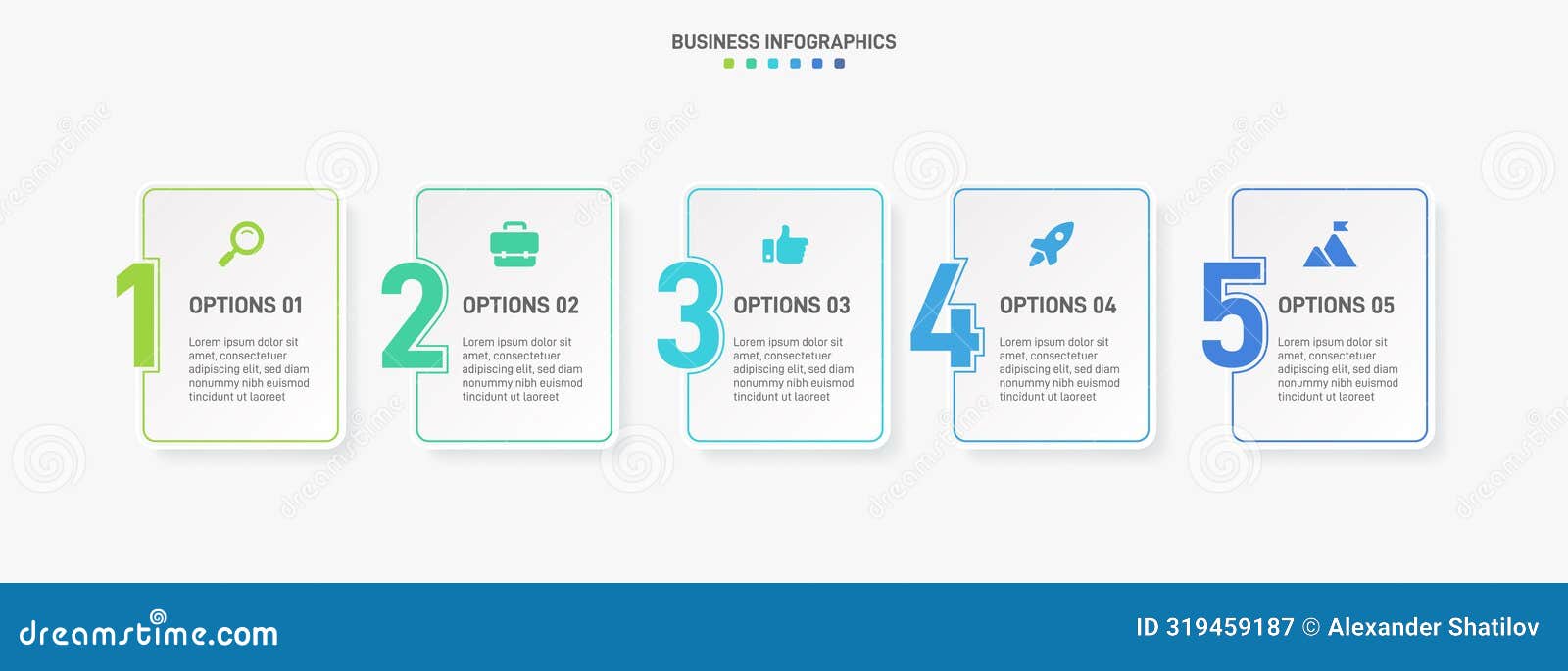 Horizontal Progress Bar Featuring 5 Arrow-shaped Elements, Symbolizing ...