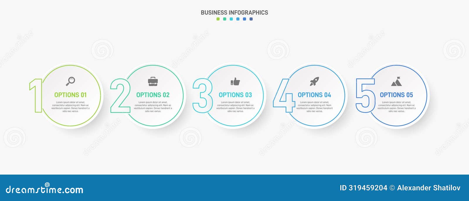 Horizontal Progress Bar Featuring 5 Arrow-shaped Elements, Symbolizing ...