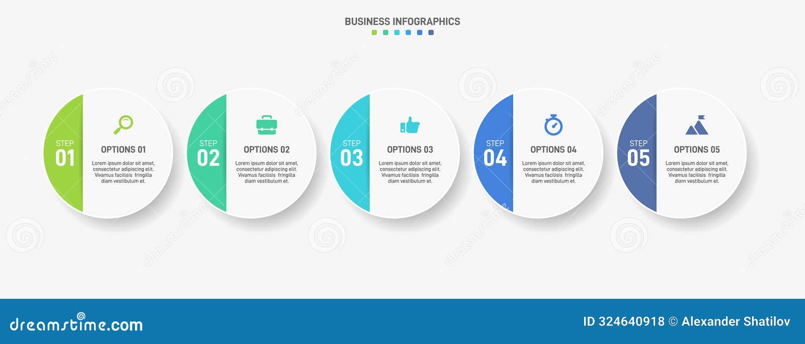 Horizontal Progress Bar Featuring 5 Arrow-shaped Elements, Symbolizing ...