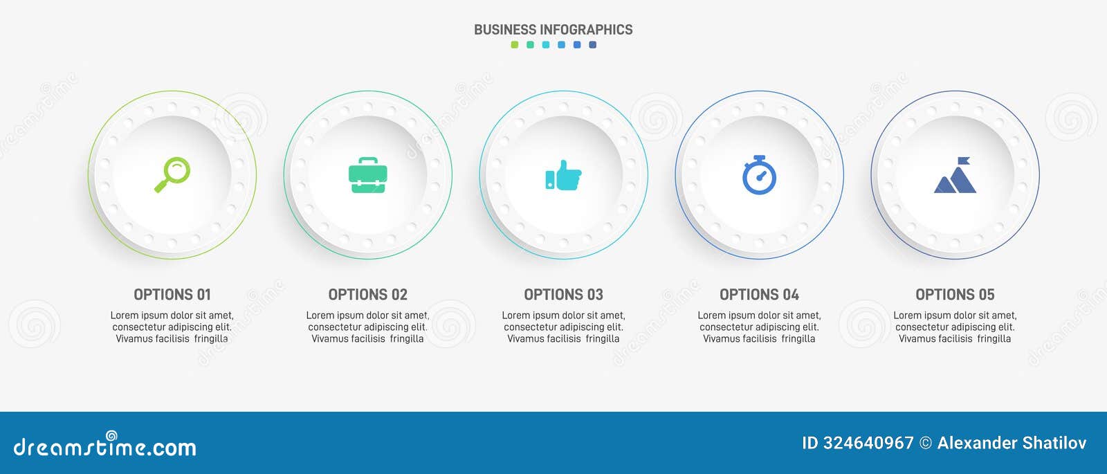 Horizontal Progress Bar Featuring 5 Arrow-shaped Elements, Symbolizing ...