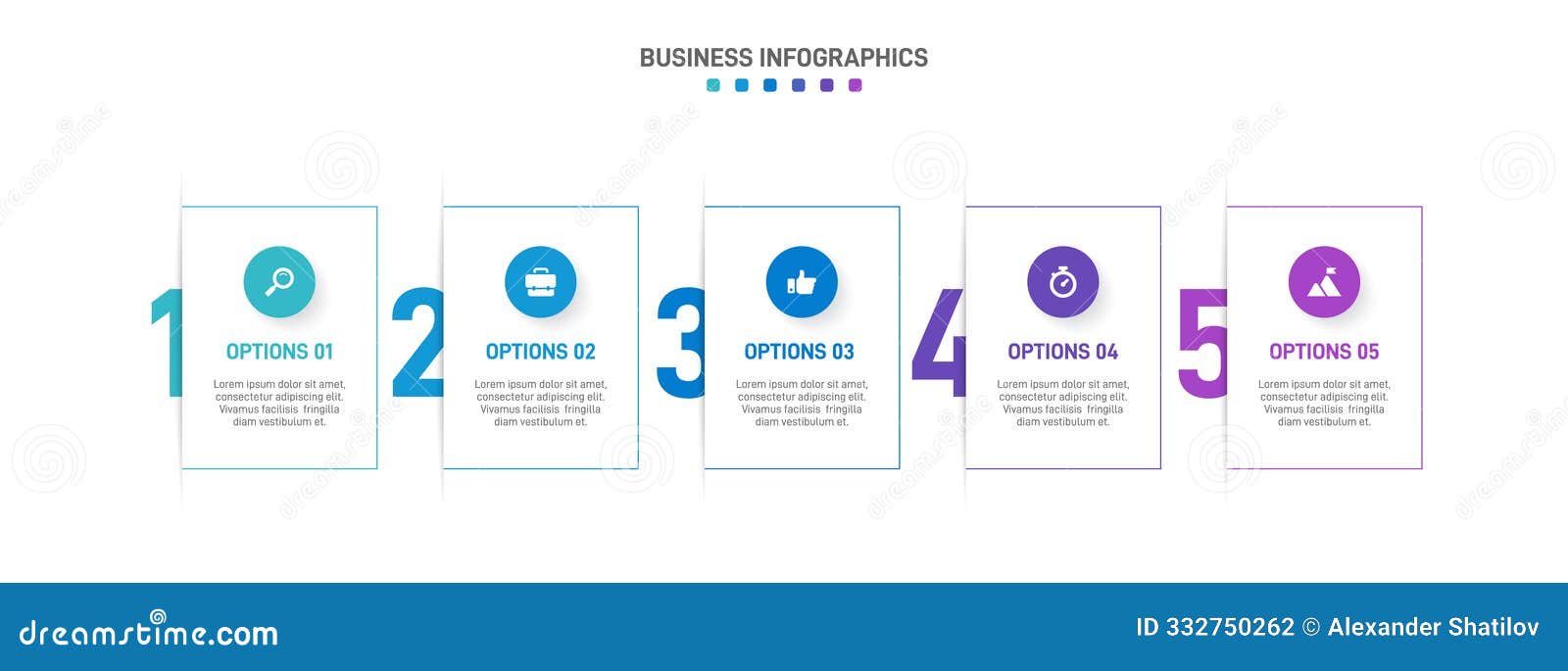 Horizontal Progress Bar Featuring 5 Arrow-shaped Elements, Symbolizing ...