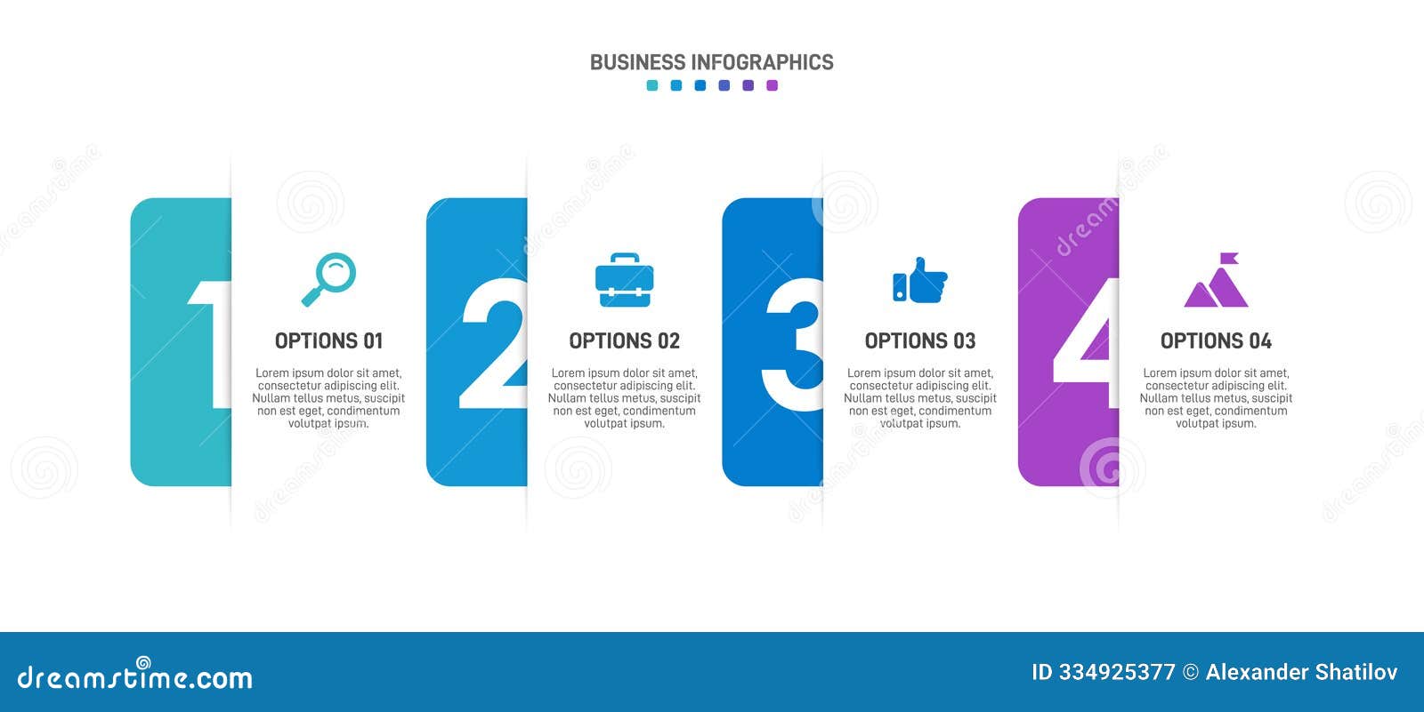 Horizontal Progress Bar Featuring 4 Arrow-shaped Elements, Symbolizing ...