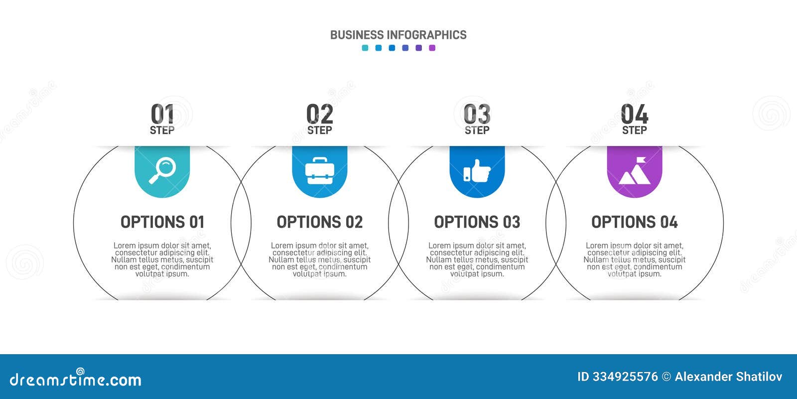 Horizontal Progress Bar Featuring 4 Arrow-shaped Elements, Symbolizing ...