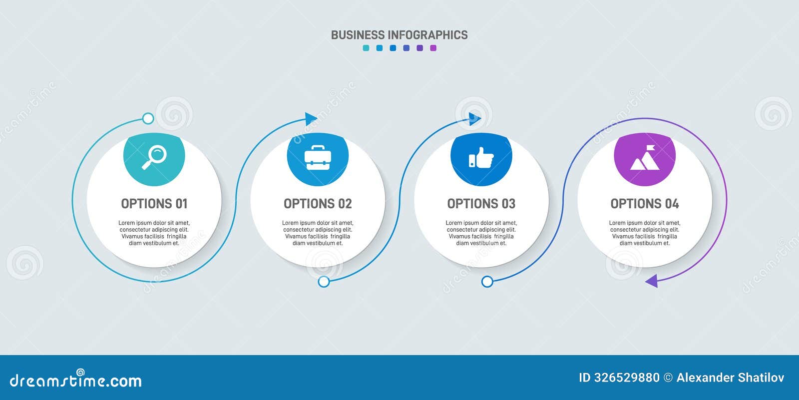 Horizontal Progress Bar Featuring 4 Arrow-shaped Elements, Symbolizing ...