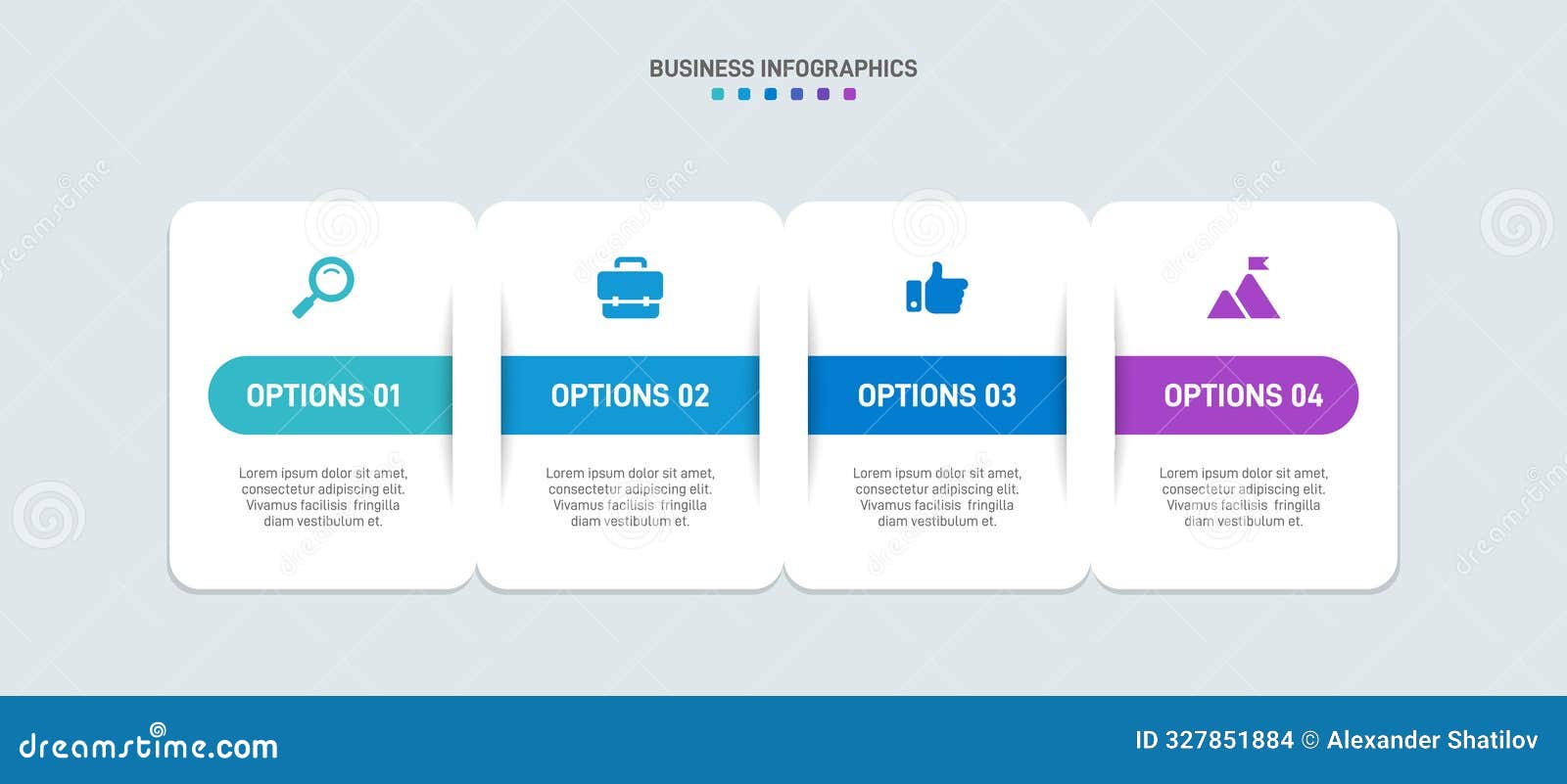 Horizontal Progress Diagram With 4 Circles And Arrows. Concept Of Four ...