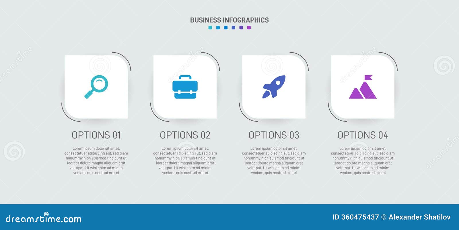 Horizontal Progress Bar Featuring 4 Arrow-shaped Elements, Symbolizing ...