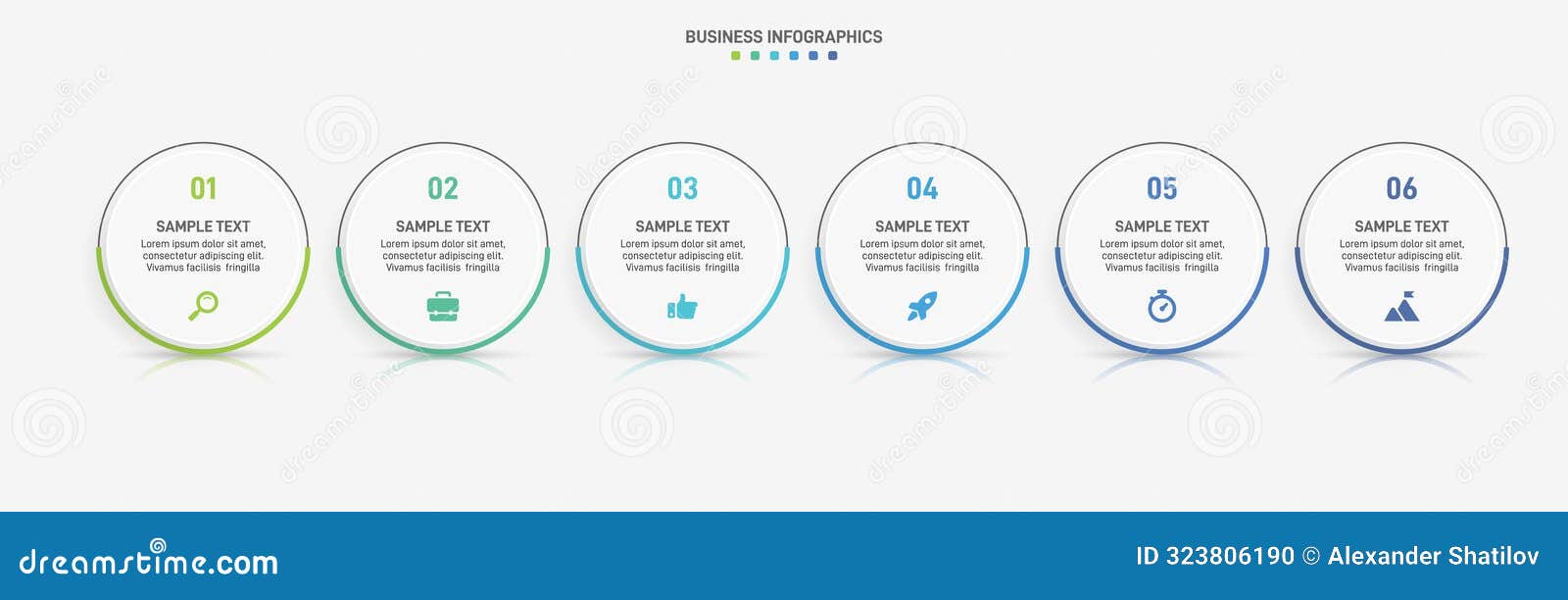 Horizontal Progress Bar Featuring 6 Arrow-shaped Elements, Symbolizing ...