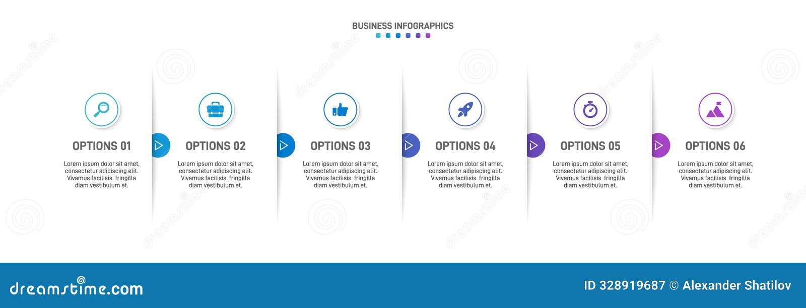 Horizontal Progress Bar Featuring 6 Arrow-shaped Elements, Symbolizing ...
