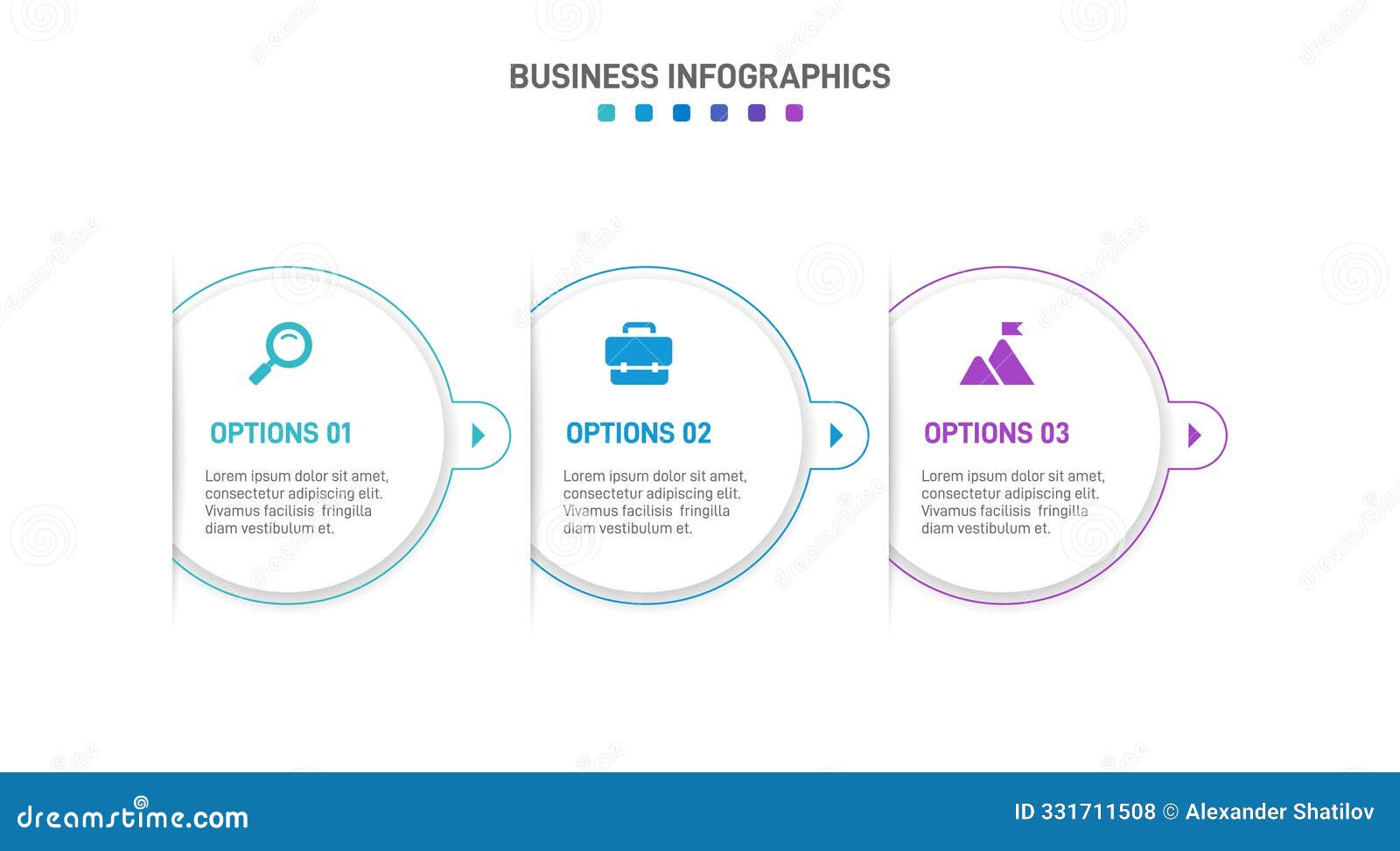 Horizontal Progress Diagram With 4 Circles And Arrows. Concept Of Four ...