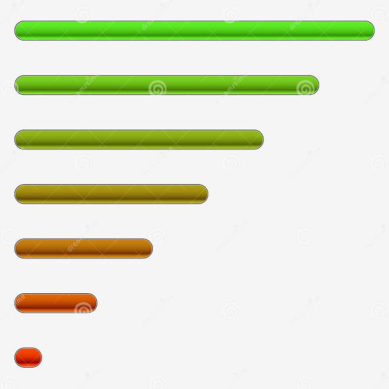 Horizontal Progress Bars. Completion, Loading, Phases Concepts Stock ...