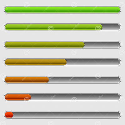 Horizontal Progress Bars. Completion, Loading, Phases Concepts Stock Vector - Illustration of ...