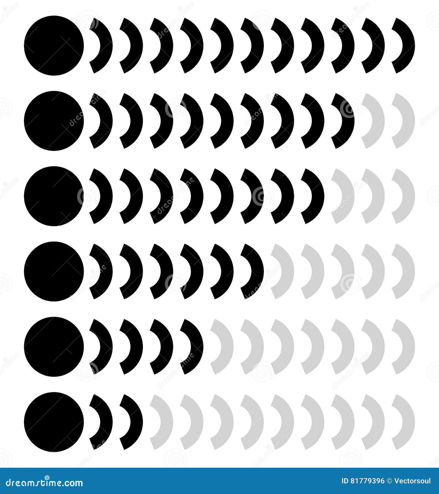 Horizontal Progress, Level Indicators in Sequence - Progress Ind Stock ...