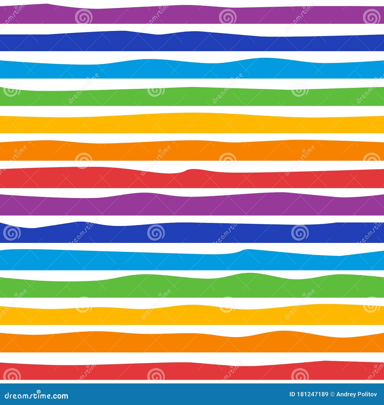 Horizontal Rainbow Curved Lines Stock Vector - Illustration of element ...