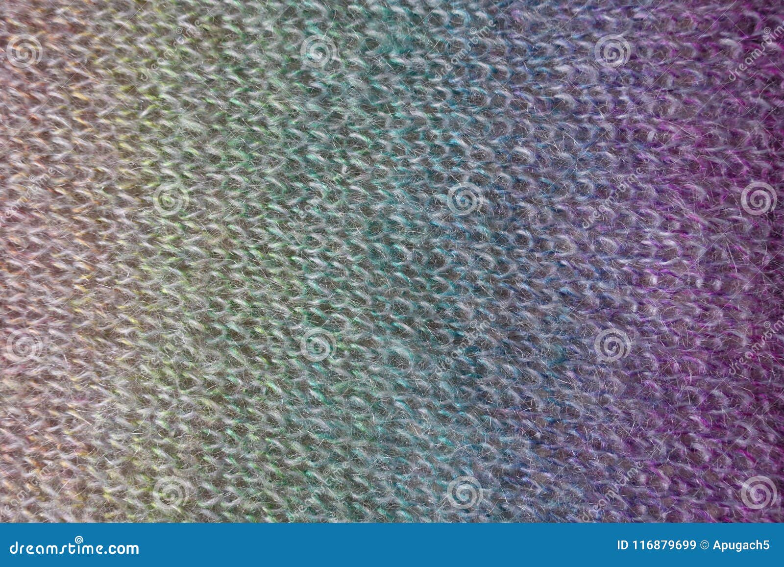 Horizontal Rainbow Gradient on Knitted Fabric Stock Image - Image of ...