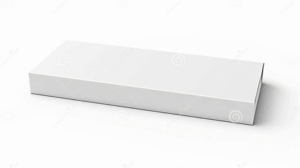 Horizontal Rectangle with a Blank Top Side. 3D Illustration Isolated on ...