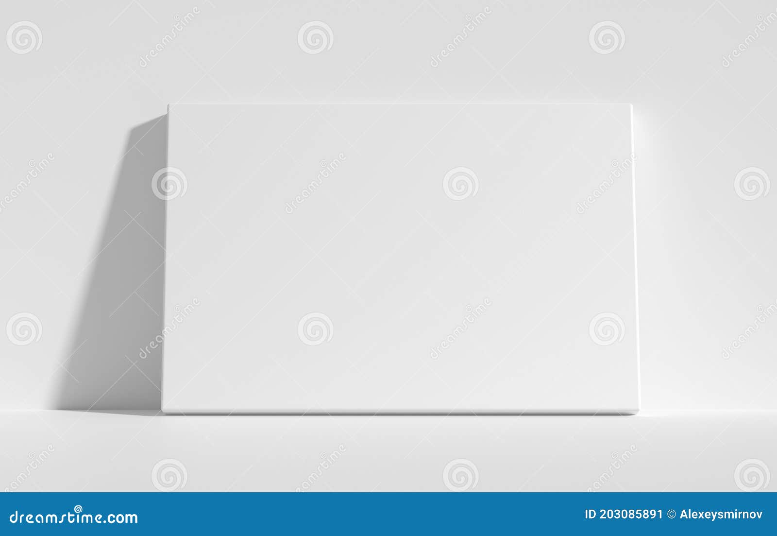 Horizontal Rectangular Poster on Floor Leaning at Wall Stock ...