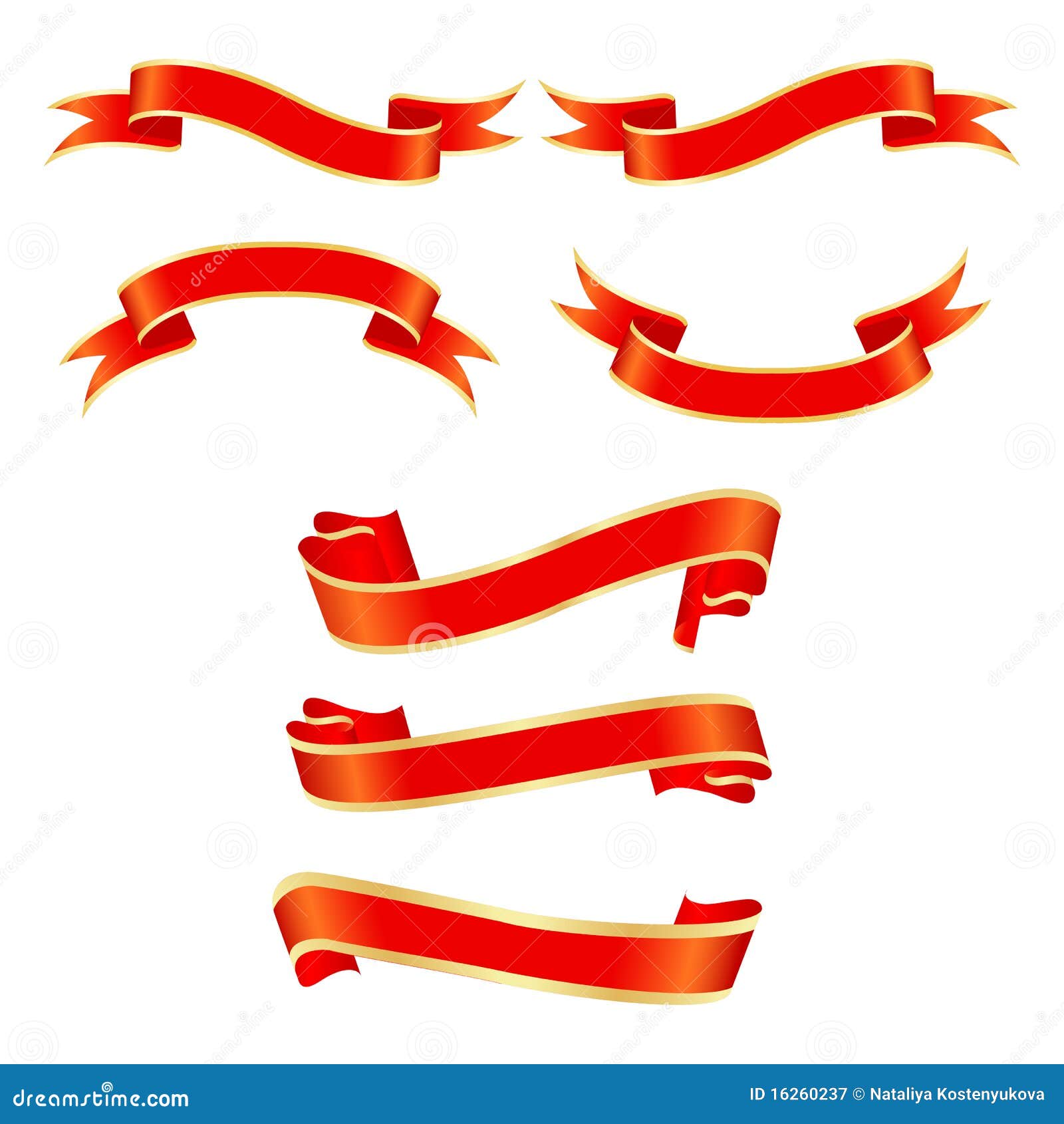 Horizontal red banners stock vector. Illustration of banner - 16260237
