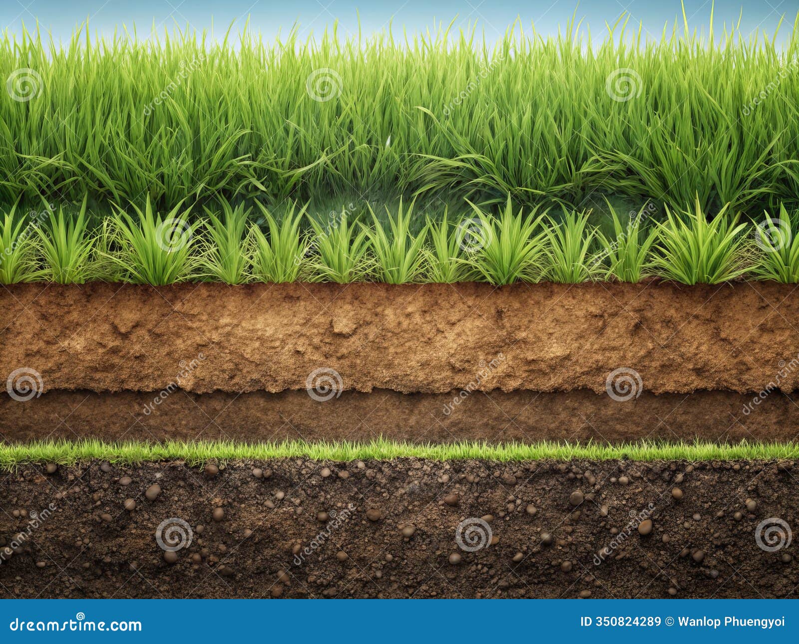Horizontal Repeating Grass and Soil Texture Pattern for Design ...