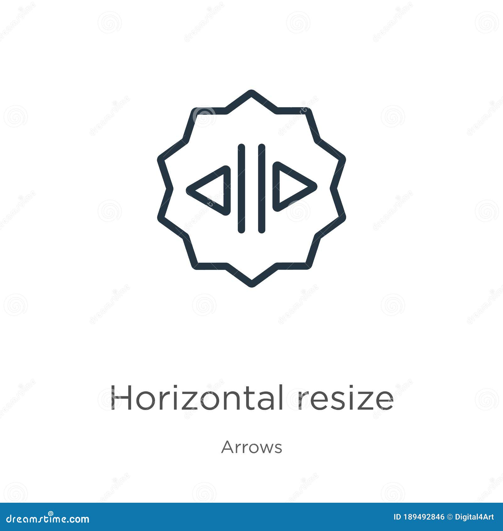Horizontal Resize Icon Vector Isolated On White Background, Logo ... Horizontal Resize Icon Vector Isolated On White Background, Logo ...