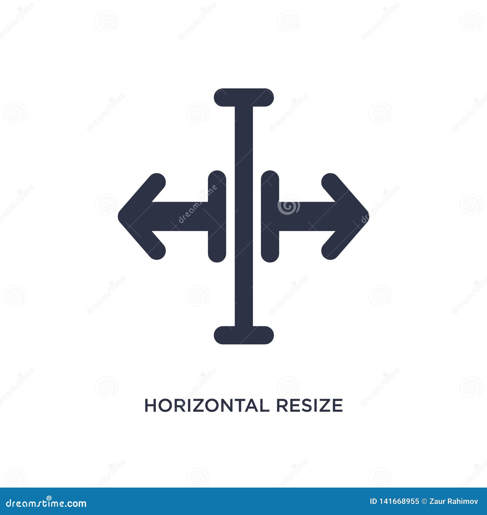 Horizontal Resize Icon On White Background. Simple Element Illustration ...