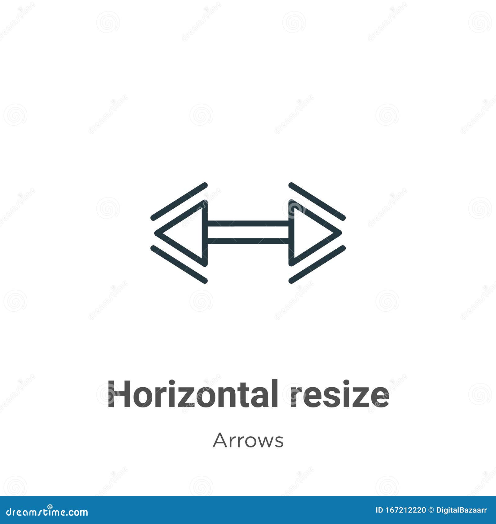 Horizontal Resize Icon Vector Isolated On White Background, Logo ...