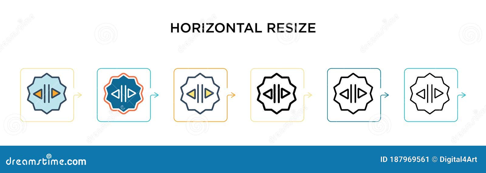 Horizontal Resize Icon Vector Isolated On White Background, Logo ...